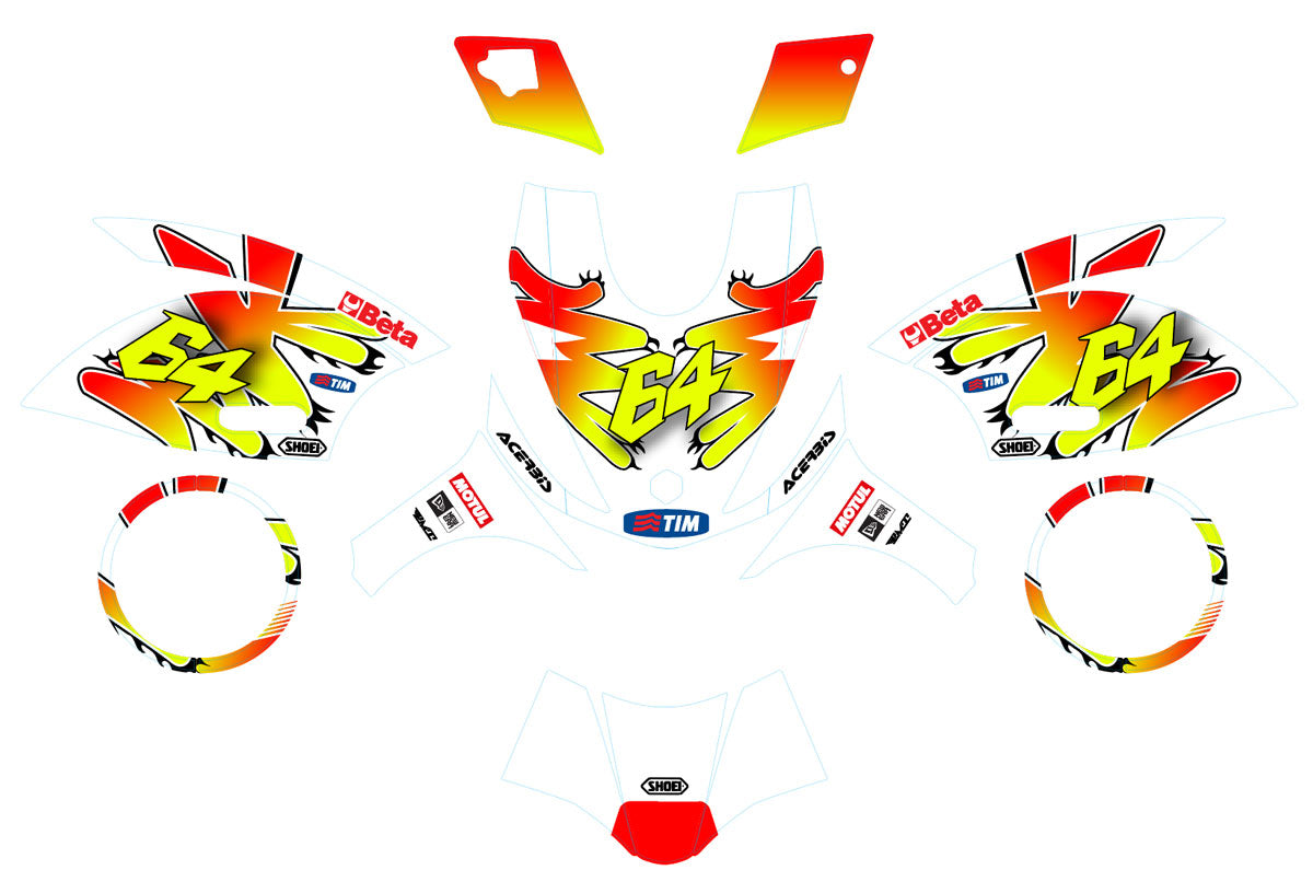 Graphic decals 50cc Piaggio Zip 2000-2023 Racing Spirit – armysctv