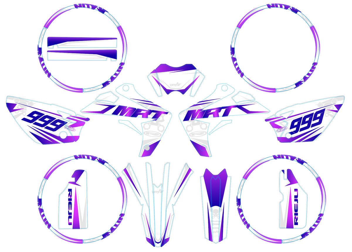 Kit déco Rieju MRT 50 SM 50cc Cold - Design glacé et moderne pour moto ...