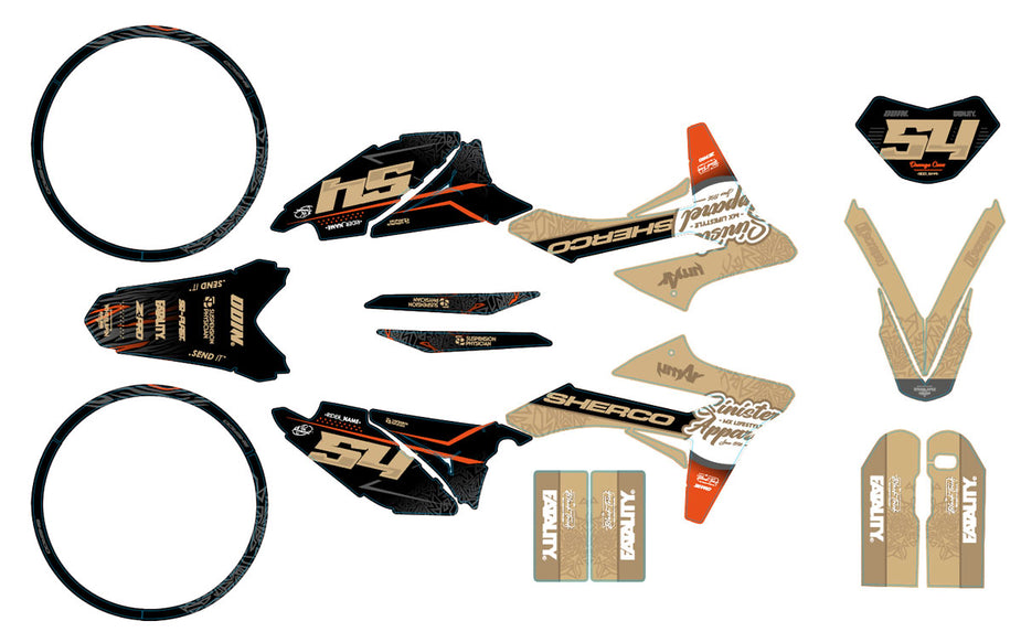 Graphic decals 50cc Sherco 2013-2016 Army Fatality – armysctv