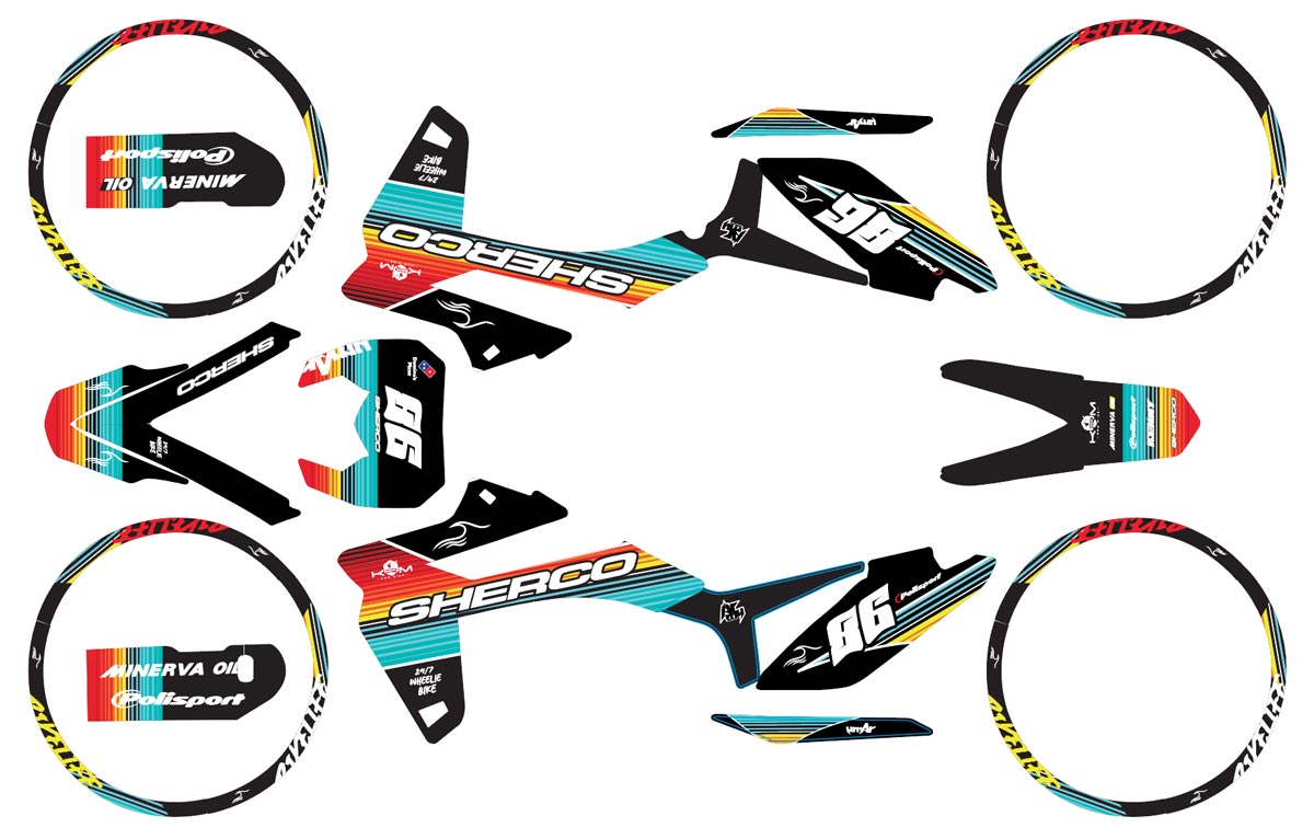 Graphic decals Sherco 50cc Army Bikelife - Customization 50cc ...