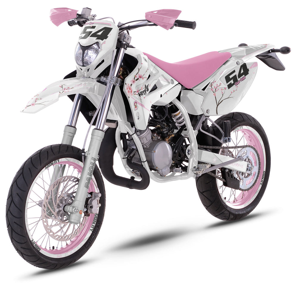 Graphic decals Sherco HRD 50cc Army Sakura - Floral and energetic style ...
