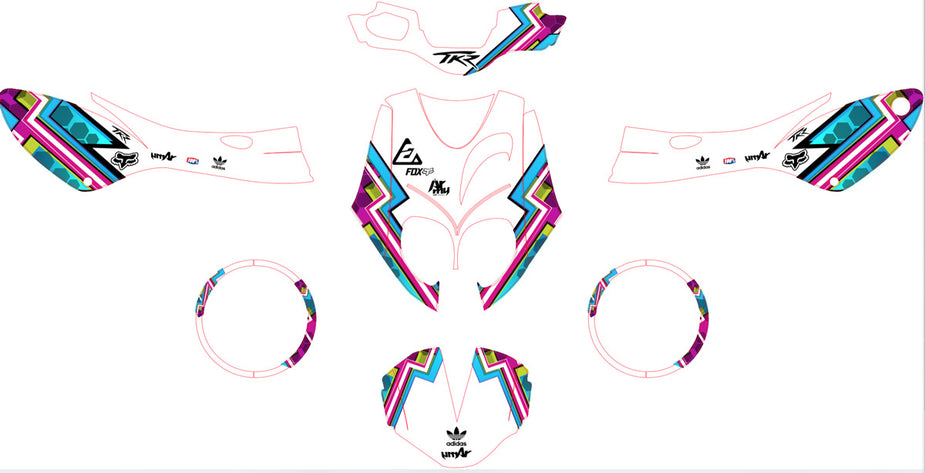 Graphic decals 50cc Peugeot TKR 2006-2014 Geomach – armysctv