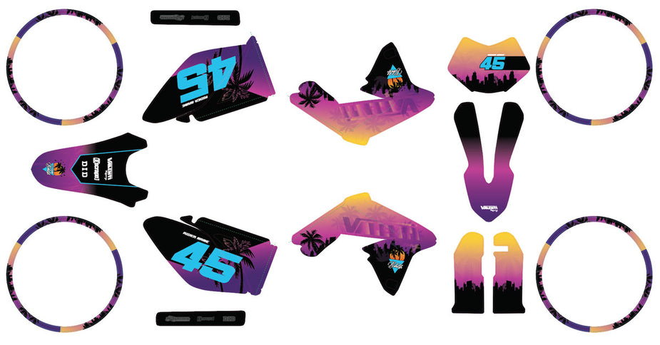 50cc Valenti Racing SM Miami Graphic decals – armysctv