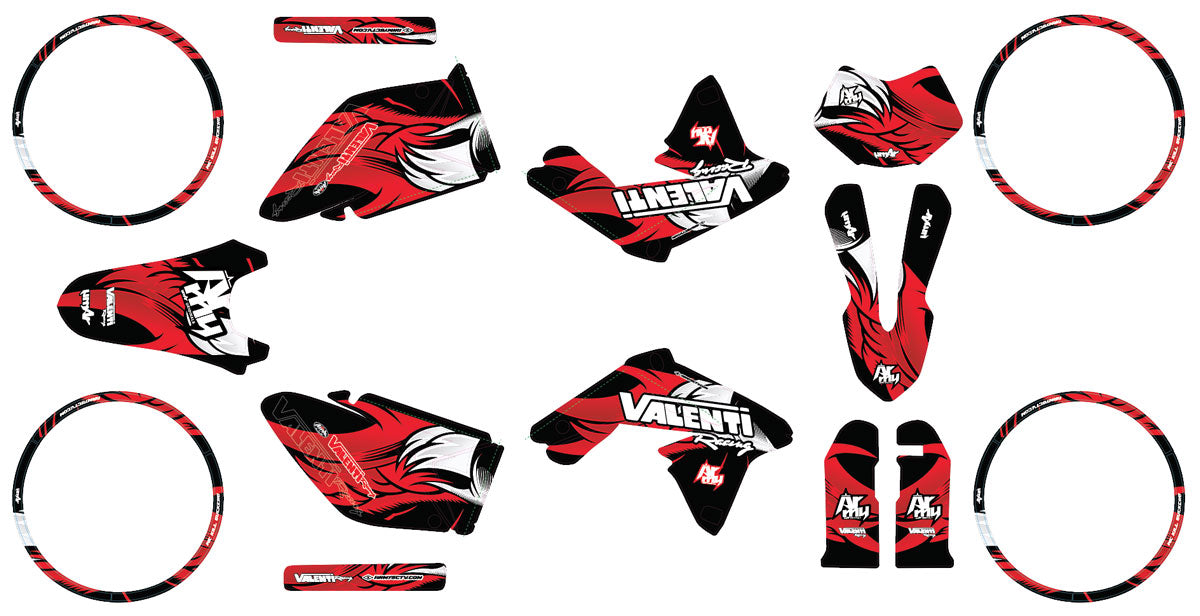 Graphic decals Valenti Racing SM 50cc Army Runz - Powerful and robust ...